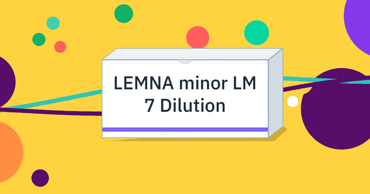 Symbolbild: Packung mit der Aufschrift LEMNA minor LM 7 Dilution (PZN 13524911) – Verfügbarkeit und Bezug in Apotheken in Frankfurt am Main
