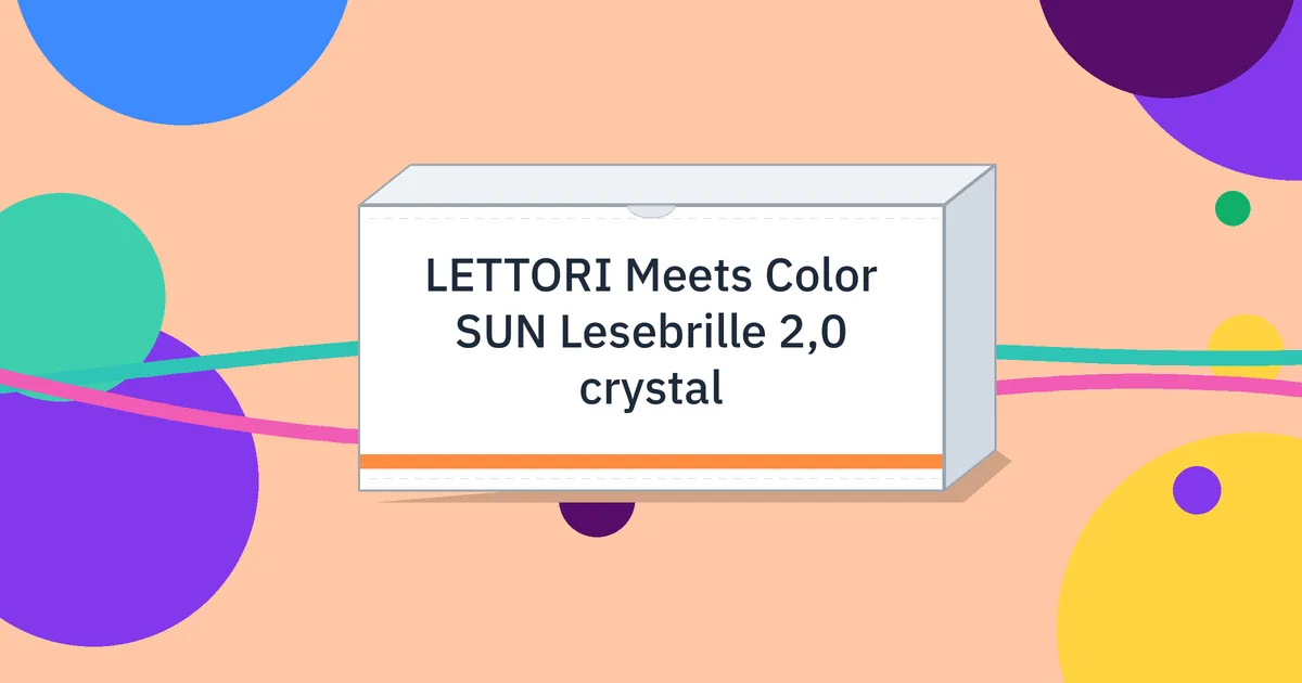 Symbolbild: Packung mit der Aufschrift LETTORI Meets Color SUN Lesebrille 2,0 crystal (PZN 11162852) – Verfügbarkeit und Bezug in Apotheken in Frankfurt am Main