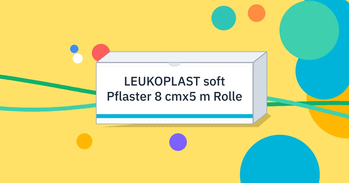 Symbolbild: Packung mit der Aufschrift LEUKOPLAST soft Pflaster 8 cmx5 m Rolle (PZN 13838414) – Verfügbarkeit und Bezug in Apotheken in Frankfurt am Main