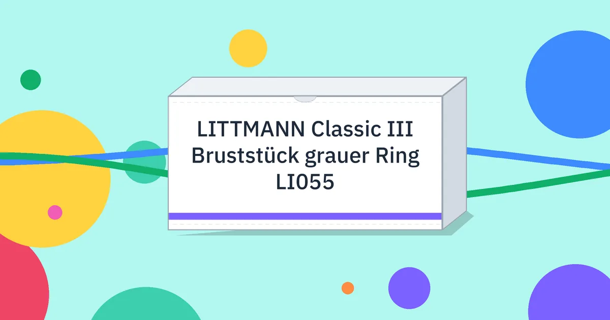 Symbolbild: Packung mit der Aufschrift LITTMANN Classic III Bruststück grauer Ring LI055 (PZN 11114623) – Verfügbarkeit und Bezug in Apotheken in Frankfurt am Main