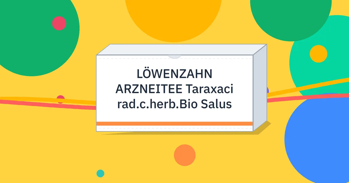 Symbolbild: Packung mit der Aufschrift LÖWENZAHN ARZNEITEE Taraxaci rad.c.herb.Bio Salus (PZN 09002348) – Verfügbarkeit und Bezug in Apotheken in Frankfurt am Main