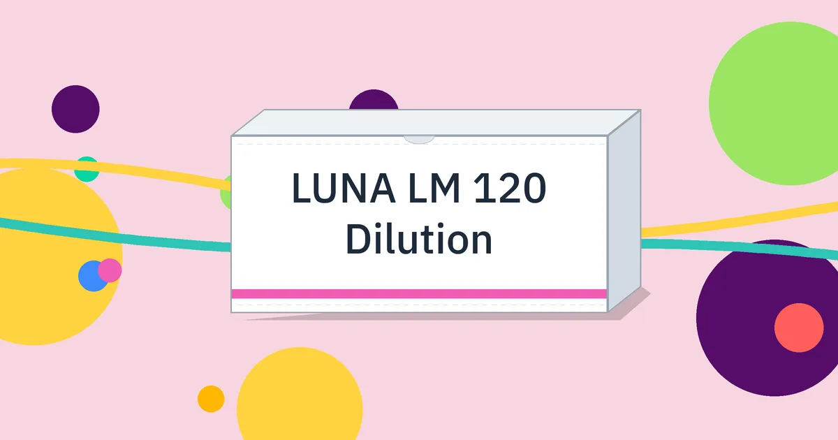 Symbolbild: Packung mit der Aufschrift LUNA LM 120 Dilution (PZN 12934222) – Verfügbarkeit und Bezug in Apotheken in Frankfurt am Main