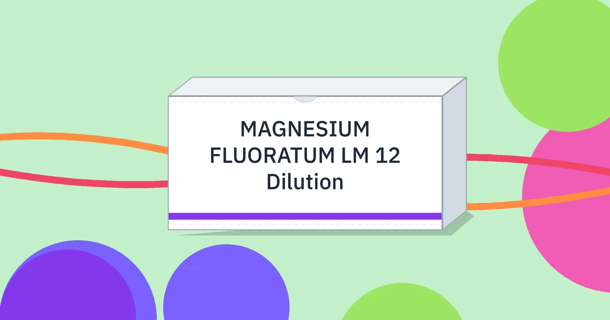 Symbolbild: Packung mit der Aufschrift MAGNESIUM FLUORATUM LM 12 Dilution (PZN 12937433) – Verfügbarkeit und Bezug in Apotheken in Frankfurt am Main