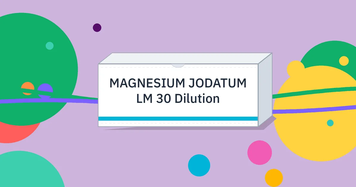 Symbolbild: Packung mit der Aufschrift MAGNESIUM JODATUM LM 30 Dilution (PZN 12938125) – Verfügbarkeit und Bezug in Apotheken in Frankfurt am Main