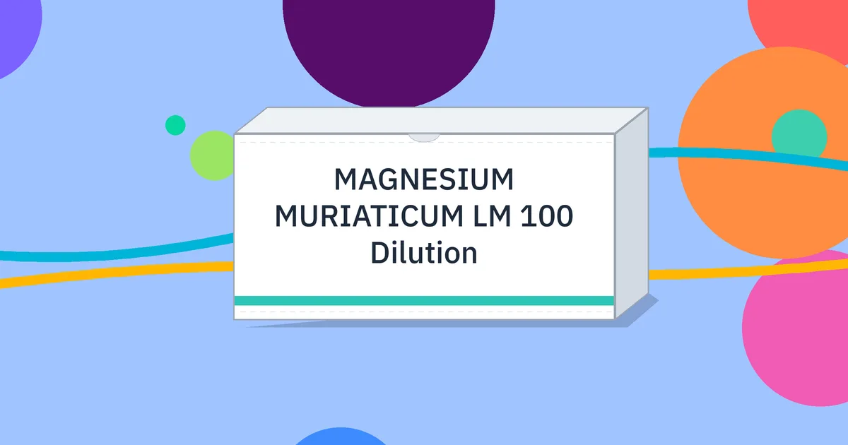 Symbolbild: Packung mit der Aufschrift MAGNESIUM MURIATICUM LM 100 Dilution (PZN 12939082) – Verfügbarkeit und Bezug in Apotheken in Frankfurt am Main