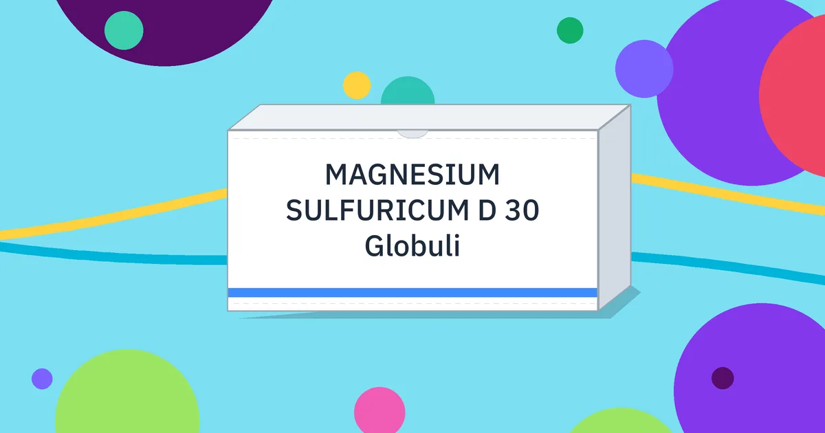 Symbolbild: Packung mit der Aufschrift MAGNESIUM SULFURICUM D 30 Globuli (PZN 07458156) – Verfügbarkeit und Bezug in Apotheken in Frankfurt am Main