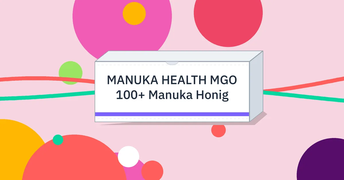 Symbolbild: Packung mit der Aufschrift MANUKA HEALTH MGO 100+ Manuka Honig (PZN 15874957) – Verfügbarkeit und Bezug in Apotheken in Frankfurt am Main