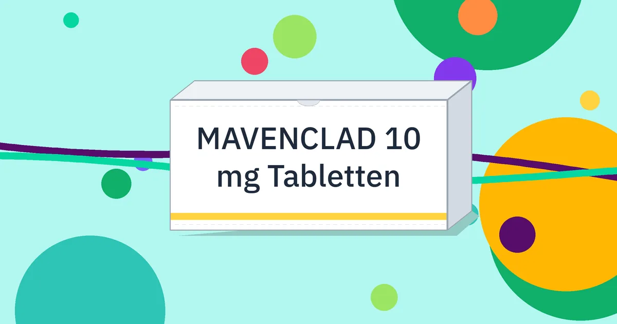 Symbolbild: Packung mit der Aufschrift MAVENCLAD 10 mg Tabletten (PZN 12900884) – Verfügbarkeit und Bezug in Apotheken in Frankfurt am Main