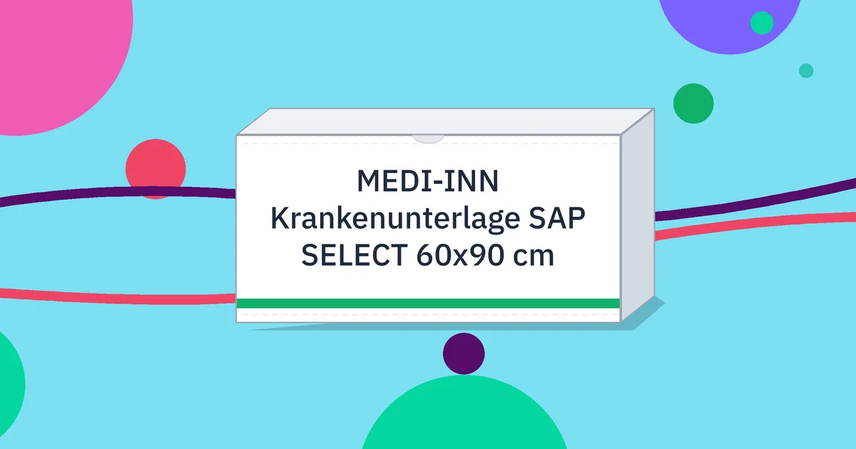 Symbolbild: Packung mit der Aufschrift MEDI-INN Krankenunterlage SAP SELECT 60x90 cm (PZN 20180493) – Verfügbarkeit und Bezug in Apotheken in Frankfurt am Main