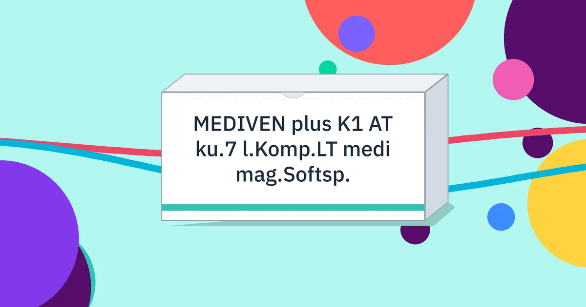 Symbolbild: Packung mit der Aufschrift MEDIVEN plus K1 AT ku.7 l.Komp.LT medi mag.Softsp. (PZN 15029601) – Verfügbarkeit und Bezug in Apotheken in Frankfurt am Main