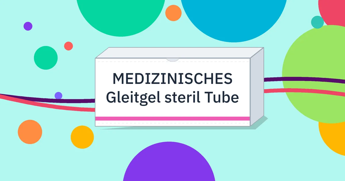 Symbolbild: Packung mit der Aufschrift MEDIZINISCHES Gleitgel steril Tube (PZN 20539244) – Verfügbarkeit und Bezug in Apotheken in Frankfurt am Main