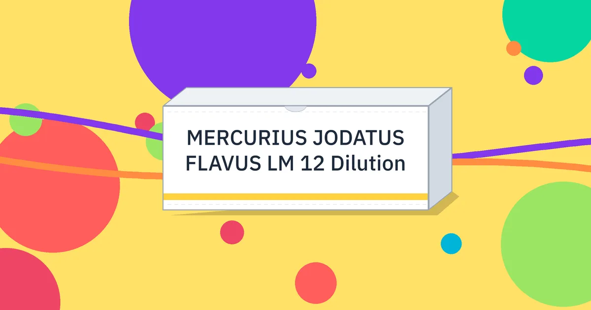 Symbolbild: Packung mit der Aufschrift MERCURIUS JODATUS FLAVUS LM 12 Dilution (PZN 12951806) – Verfügbarkeit und Bezug in Apotheken in Frankfurt am Main
