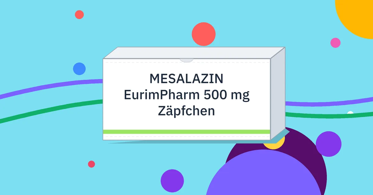 Symbolbild: Packung mit der Aufschrift MESALAZIN EurimPharm 500 mg Zäpfchen (PZN 18070283) – Verfügbarkeit und Bezug in Apotheken in Frankfurt am Main