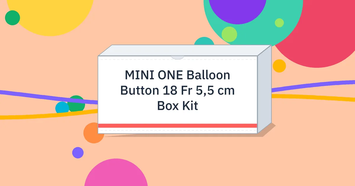 Symbolbild: Packung mit der Aufschrift MINI ONE Balloon Button 18 Fr 5,5 cm Box Kit (PZN 20134458) – Verfügbarkeit und Bezug in Apotheken in Frankfurt am Main