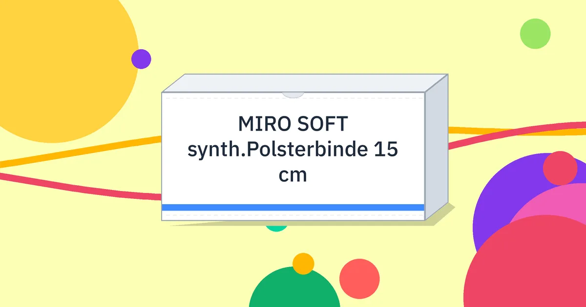 Symbolbild: Packung mit der Aufschrift MIRO SOFT synth.Polsterbinde 15 cm (PZN 02849478) – Verfügbarkeit und Bezug in Apotheken in Frankfurt am Main