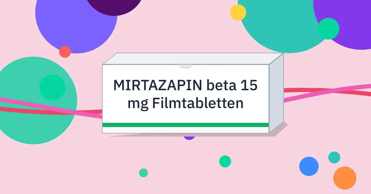 Symbolbild: Packung mit der Aufschrift MIRTAZAPIN beta 15 mg Filmtabletten (PZN 04087357) – Verfügbarkeit und Bezug in Apotheken in Frankfurt am Main