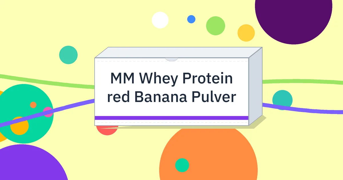 Symbolbild: Packung mit der Aufschrift MM Whey Protein red Banana Pulver (PZN 16761190) – Verfügbarkeit und Bezug in Apotheken in Frankfurt am Main