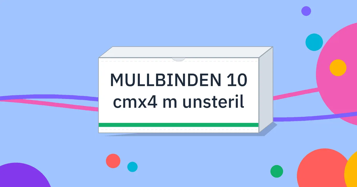 Symbolbild: Packung mit der Aufschrift MULLBINDEN 10 cmx4 m unsteril (PZN 00431013) – Verfügbarkeit und Bezug in Apotheken in Frankfurt am Main