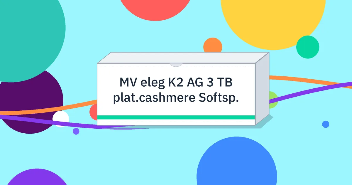 Symbolbild: Packung mit der Aufschrift MV eleg K2 AG 3 TB plat.cashmere Softsp. (PZN 14677321) – Verfügbarkeit und Bezug in Apotheken in Frankfurt am Main