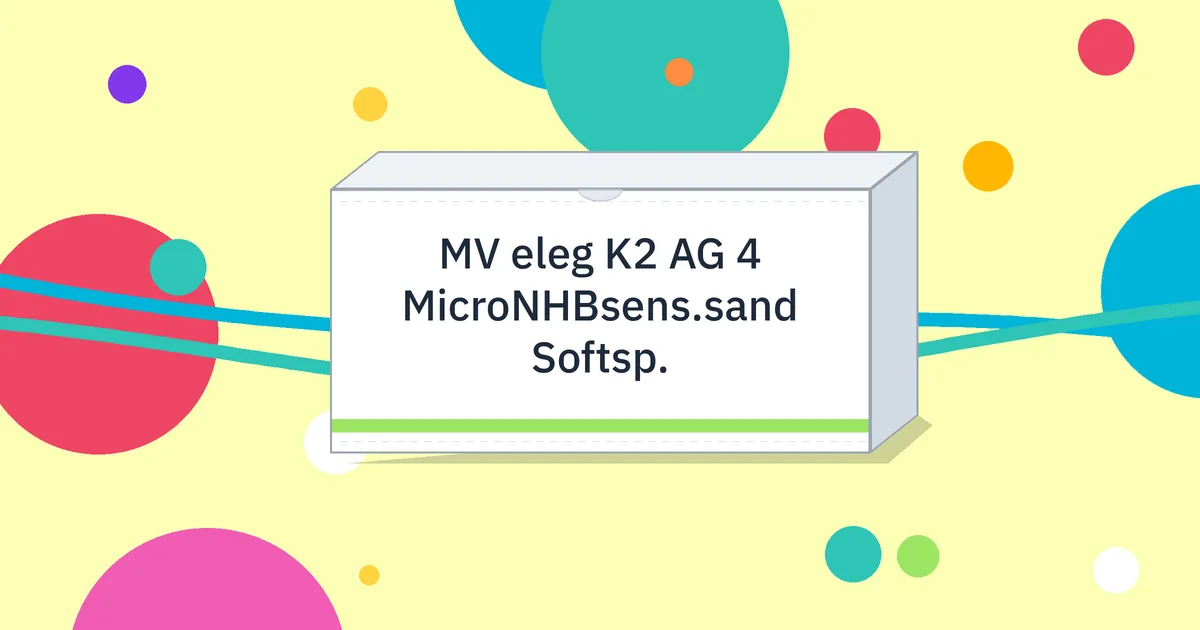 Symbolbild: Packung mit der Aufschrift MV eleg K2 AG 4 MicroNHBsens.sand Softsp. (PZN 18930567) – Verfügbarkeit und Bezug in Apotheken in Frankfurt am Main