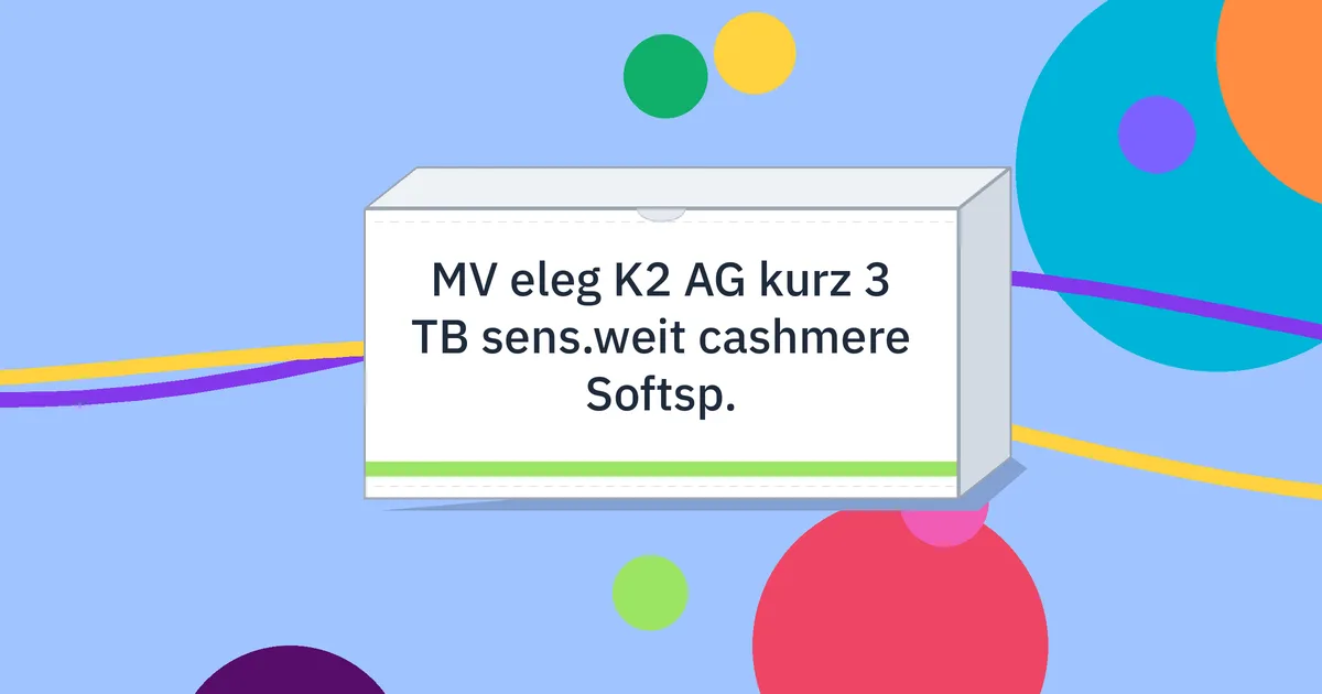Symbolbild: Packung mit der Aufschrift MV eleg K2 AG kurz 3 TB sens.weit cashmere Softsp. (PZN 15273896) – Verfügbarkeit und Bezug in Apotheken in Frankfurt am Main