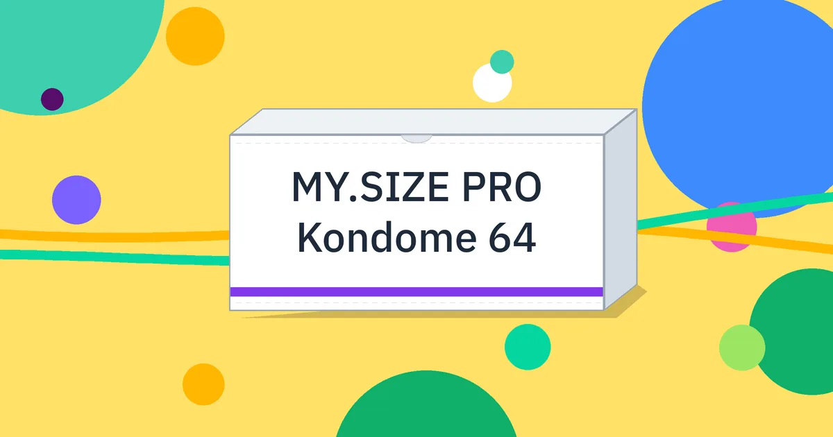 Symbolbild: Packung mit der Aufschrift MY.SIZE PRO Kondome 64 (PZN 17575495) – Verfügbarkeit und Bezug in Apotheken in Frankfurt am Main