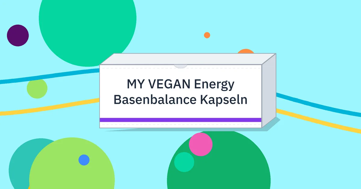 Symbolbild: Packung mit der Aufschrift MY VEGAN Energy Basenbalance Kapseln (PZN 12425130) – Verfügbarkeit und Bezug in Apotheken in Frankfurt am Main