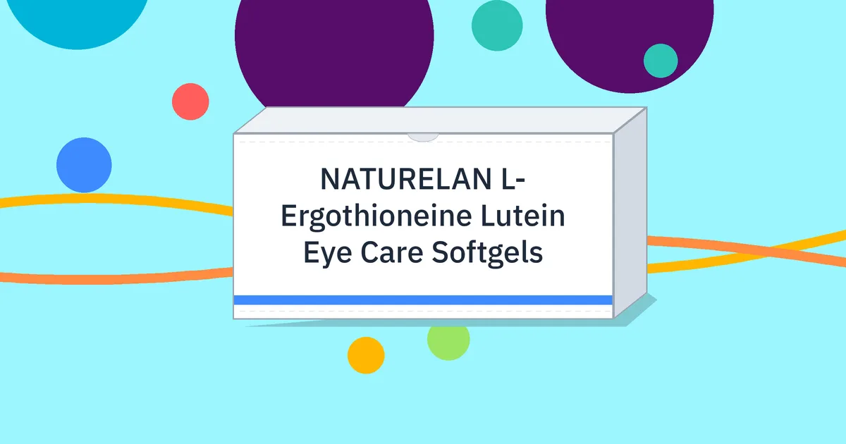 Symbolbild: Packung mit der Aufschrift NATURELAN L-Ergothioneine Lutein Eye Care Softgels (PZN 20313327) – Verfügbarkeit und Bezug in Apotheken in Frankfurt am Main