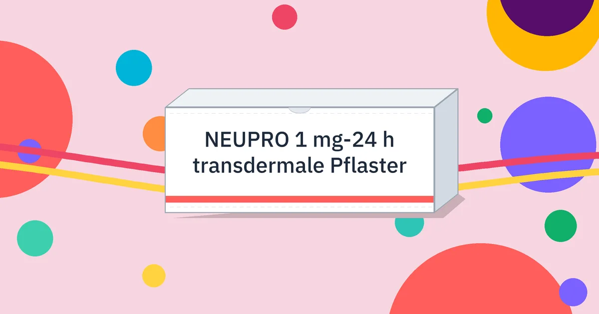 Symbolbild: Packung mit der Aufschrift NEUPRO 1 mg-24 h transdermale Pflaster (PZN 10068335) – Verfügbarkeit und Bezug in Apotheken in Frankfurt am Main