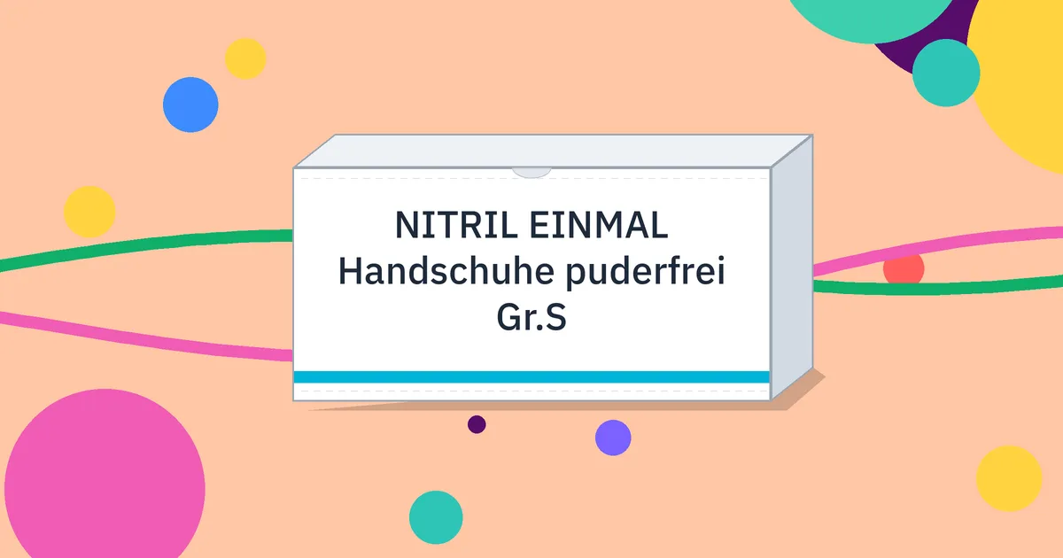 Symbolbild: Packung mit der Aufschrift NITRIL EINMAL Handschuhe puderfrei Gr.S (PZN 15204607) – Verfügbarkeit und Bezug in Apotheken in Frankfurt am Main