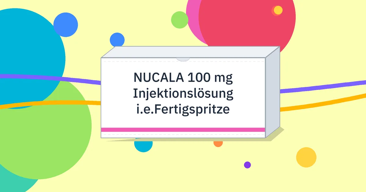 Symbolbild: Packung mit der Aufschrift NUCALA 100 mg Injektionslösung i.e.Fertigspritze (PZN 15815877) – Verfügbarkeit und Bezug in Apotheken in Frankfurt am Main