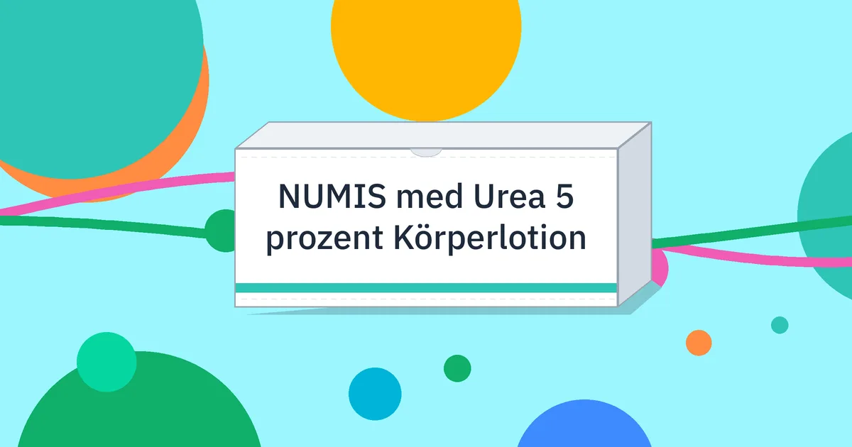 Symbolbild: Packung mit der Aufschrift NUMIS med Urea 5 prozent Körperlotion (PZN 16614945) – Verfügbarkeit und Bezug in Apotheken in Frankfurt am Main