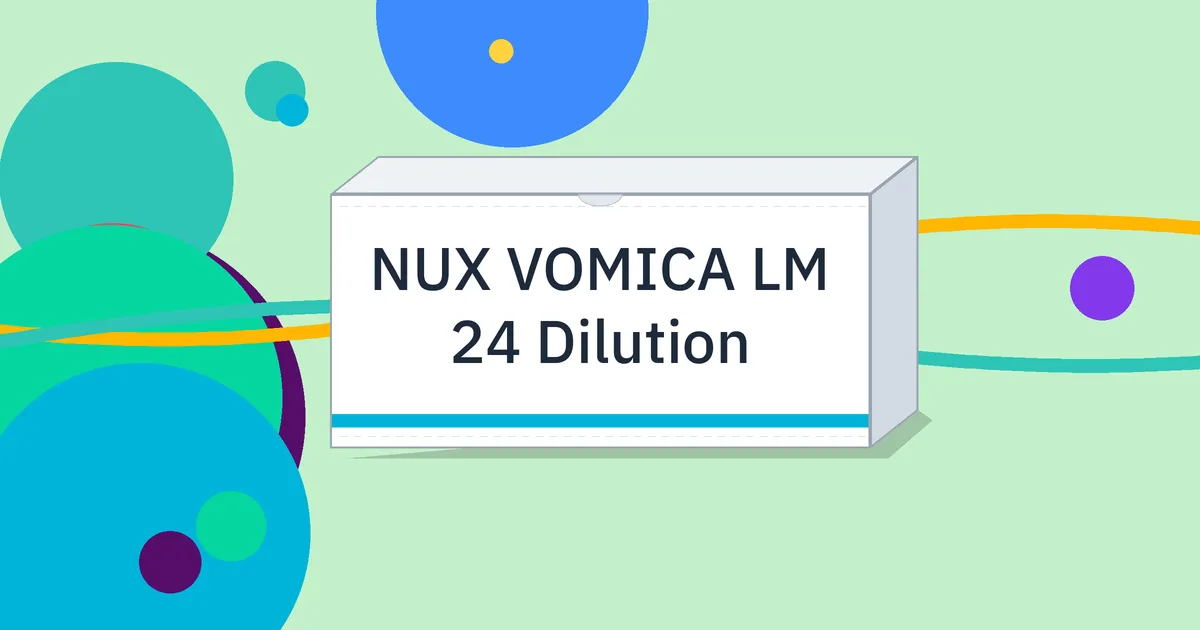 Symbolbild: Packung mit der Aufschrift NUX VOMICA LM 24 Dilution (PZN 03505338) – Verfügbarkeit und Bezug in Apotheken in Frankfurt am Main