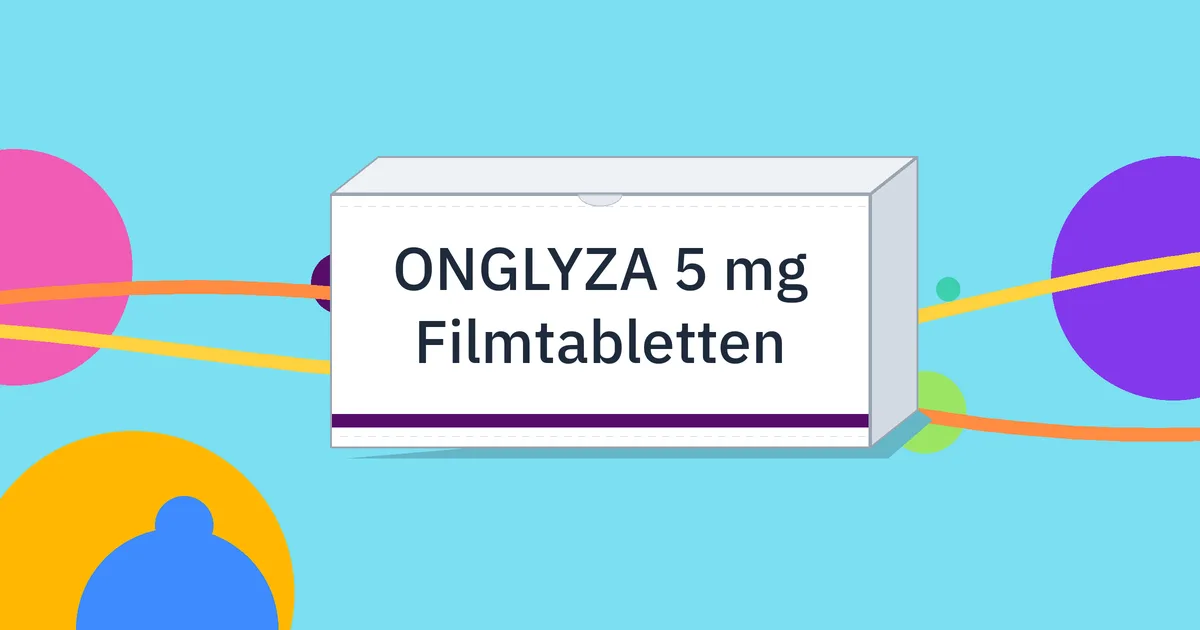 Symbolbild: Packung mit der Aufschrift ONGLYZA 5 mg Filmtabletten (PZN 01753799) – Verfügbarkeit und Bezug in Apotheken in Frankfurt am Main