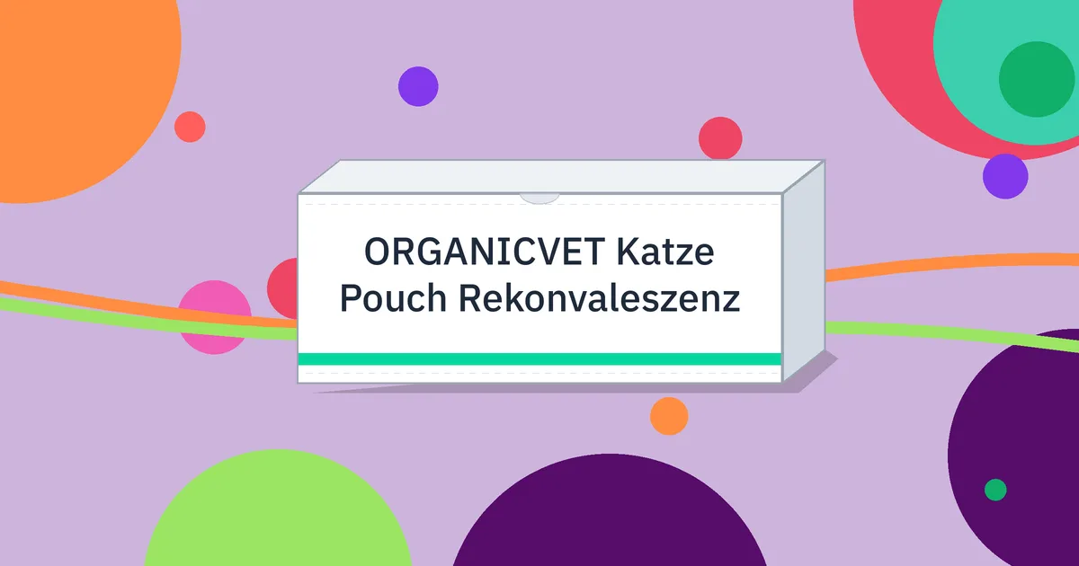 Symbolbild: Packung mit der Aufschrift ORGANICVET Katze Pouch Rekonvaleszenz (PZN 12376213) – Verfügbarkeit und Bezug in Apotheken in Frankfurt am Main