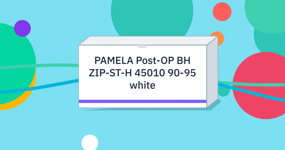Symbolbild: Packung mit der Aufschrift PAMELA Post-OP BH ZIP-ST-H 45010 90-95 white (PZN 18711463) – Verfügbarkeit und Bezug in Apotheken in Frankfurt am Main