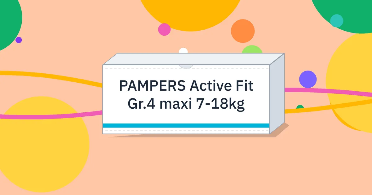 Symbolbild: Packung mit der Aufschrift PAMPERS Active Fit Gr.4 maxi 7-18kg (PZN 06965951) – Verfügbarkeit und Bezug in Apotheken in Frankfurt am Main