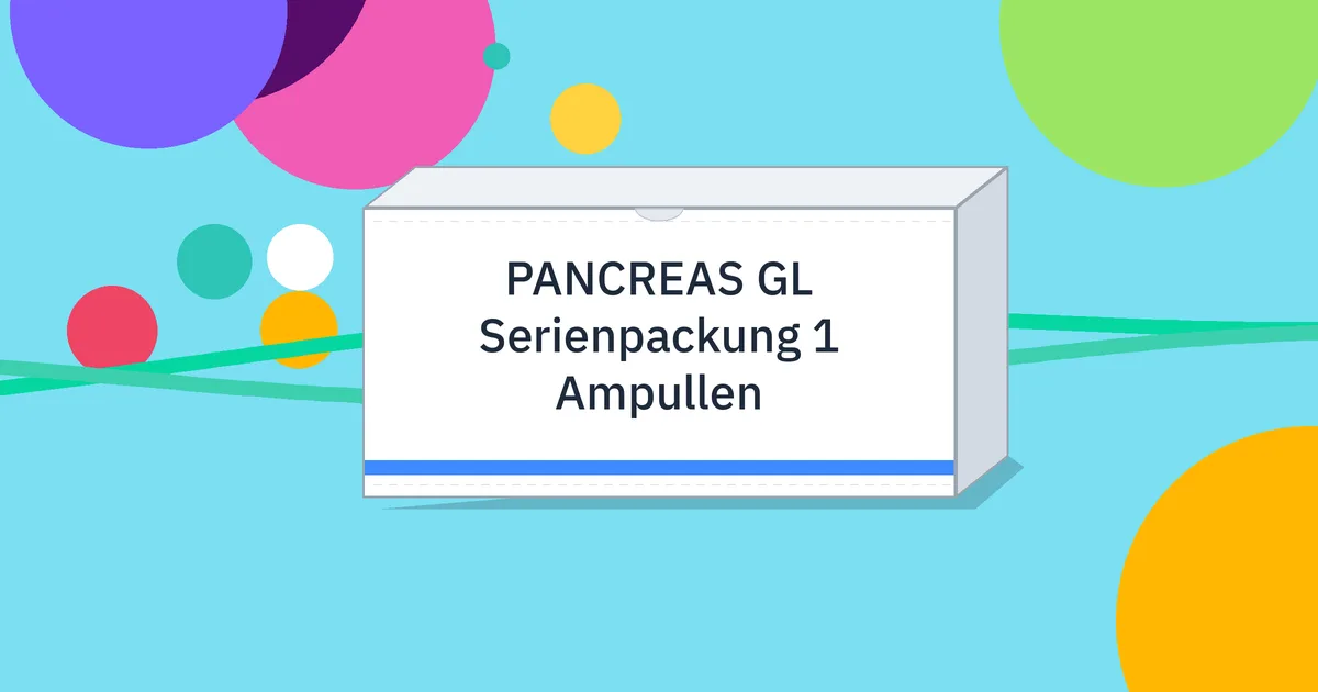 Symbolbild: Packung mit der Aufschrift PANCREAS GL Serienpackung 1 Ampullen (PZN 02486389) – Verfügbarkeit und Bezug in Apotheken in Frankfurt am Main