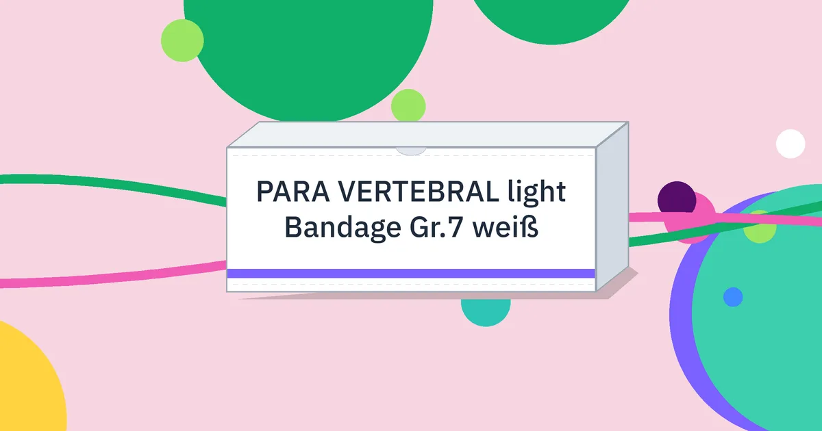 Symbolbild: Packung mit der Aufschrift PARA VERTEBRAL light Bandage Gr.7 weiß (PZN 10003732) – Verfügbarkeit und Bezug in Apotheken in Frankfurt am Main