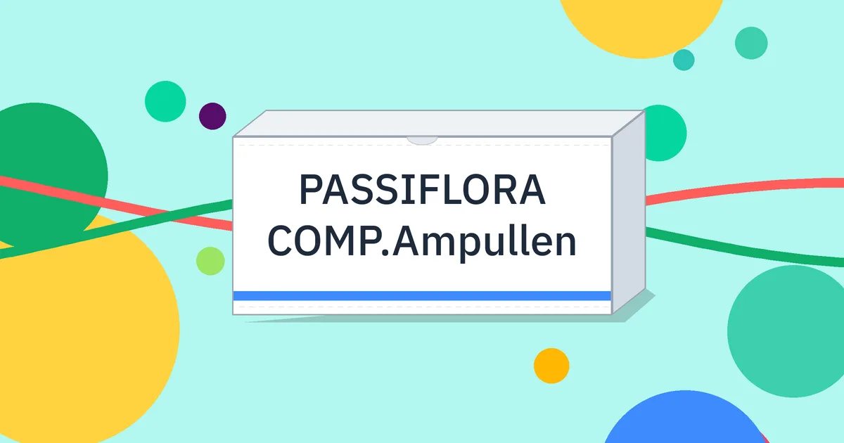 Symbolbild: Packung mit der Aufschrift PASSIFLORA COMP.Ampullen (PZN 01751889) – Verfügbarkeit und Bezug in Apotheken in Frankfurt am Main