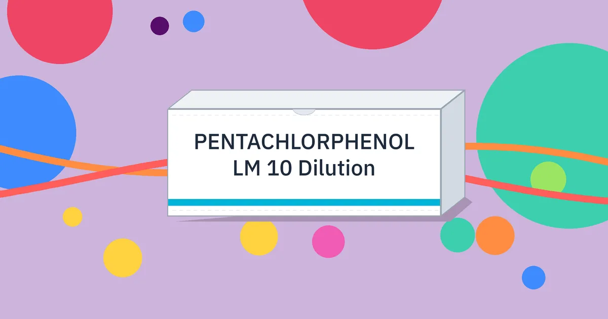 Symbolbild: Packung mit der Aufschrift PENTACHLORPHENOL LM 10 Dilution (PZN 13634137) – Verfügbarkeit und Bezug in Apotheken in Frankfurt am Main