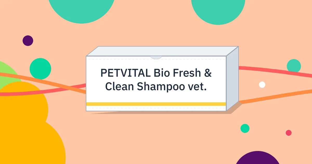 Symbolbild: Packung mit der Aufschrift PETVITAL Bio Fresh & Clean Shampoo vet. (PZN 10937788) – Verfügbarkeit und Bezug in Apotheken in Frankfurt am Main