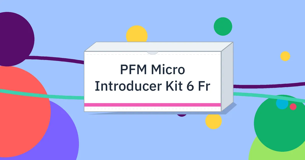 Symbolbild: Packung mit der Aufschrift PFM Micro Introducer Kit 6 Fr (PZN 11165721) – Verfügbarkeit und Bezug in Apotheken in Frankfurt am Main