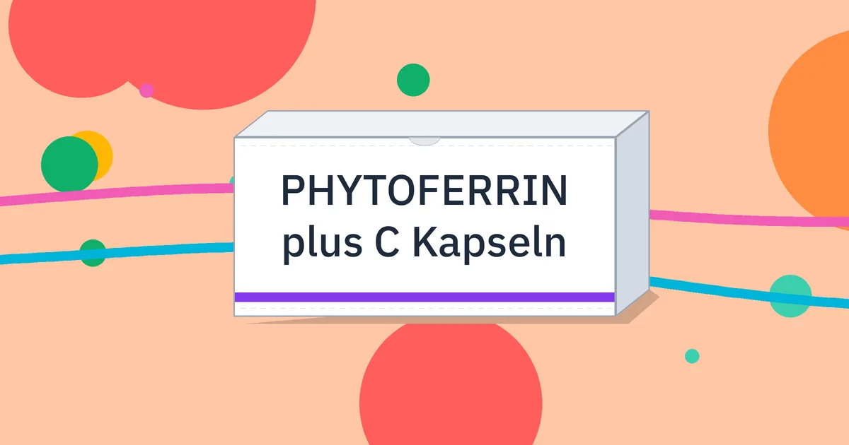 Symbolbild: Packung mit der Aufschrift PHYTOFERRIN plus C Kapseln (PZN 19302471) – Verfügbarkeit und Bezug in Apotheken in Frankfurt am Main