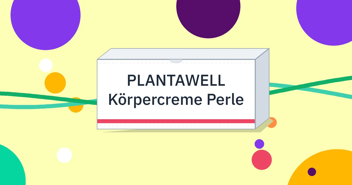 Symbolbild: Packung mit der Aufschrift PLANTAWELL Körpercreme Perle (PZN 20300833) – Verfügbarkeit und Bezug in Apotheken in Frankfurt am Main