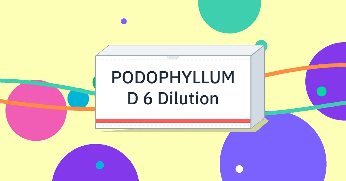 Symbolbild: Packung mit der Aufschrift PODOPHYLLUM D 6 Dilution (PZN 02122210) – Verfügbarkeit und Bezug in Apotheken in Frankfurt am Main