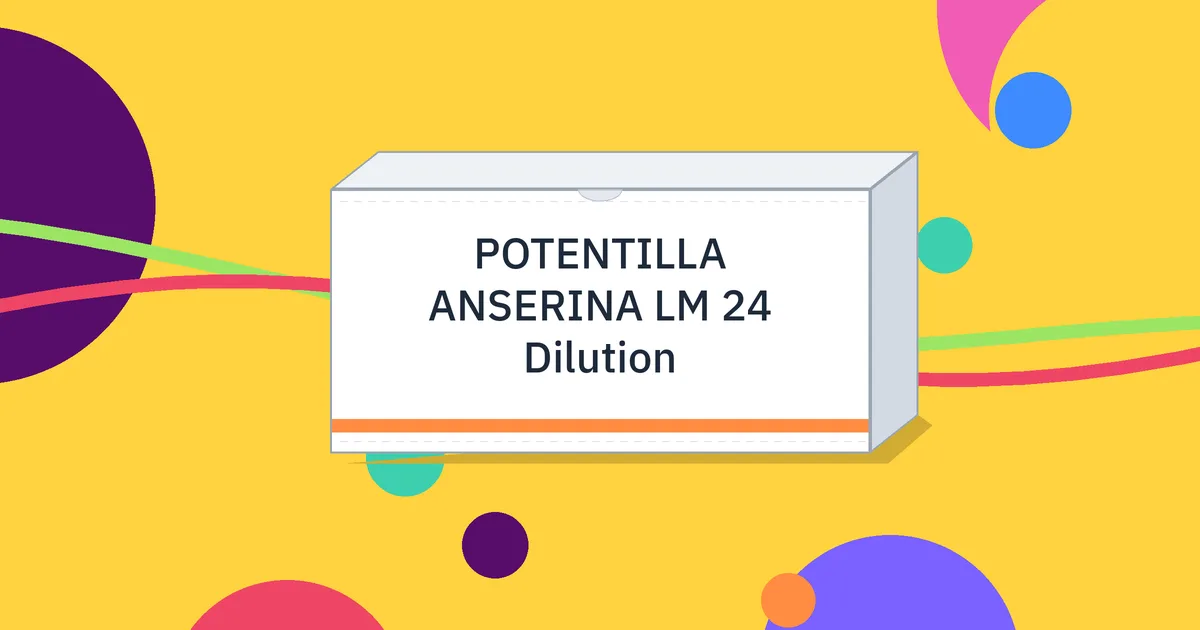 Symbolbild: Packung mit der Aufschrift POTENTILLA ANSERINA LM 24 Dilution (PZN 13665356) – Verfügbarkeit und Bezug in Apotheken in Frankfurt am Main