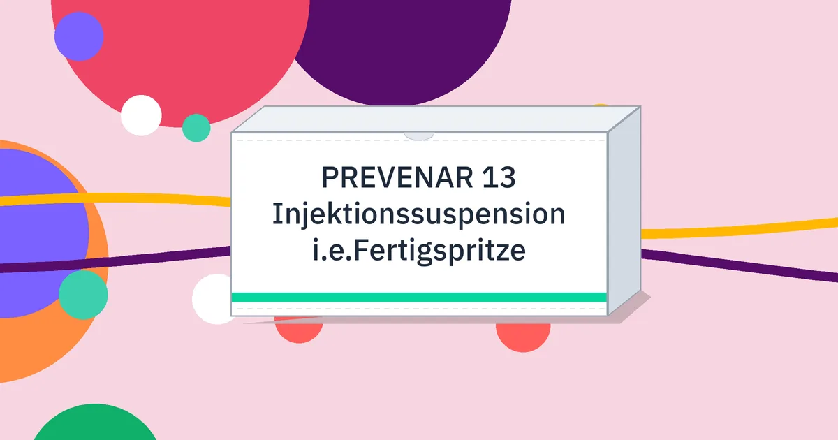 Symbolbild: Packung mit der Aufschrift PREVENAR 13 Injektionssuspension i.e.Fertigspritze (PZN 10739887) – Verfügbarkeit und Bezug in Apotheken in Frankfurt am Main
