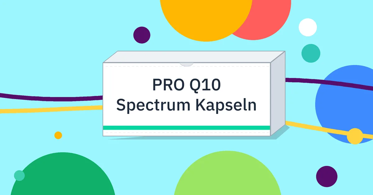 Symbolbild: Packung mit der Aufschrift PRO Q10 Spectrum Kapseln (PZN 16047699) – Verfügbarkeit und Bezug in Apotheken in Frankfurt am Main