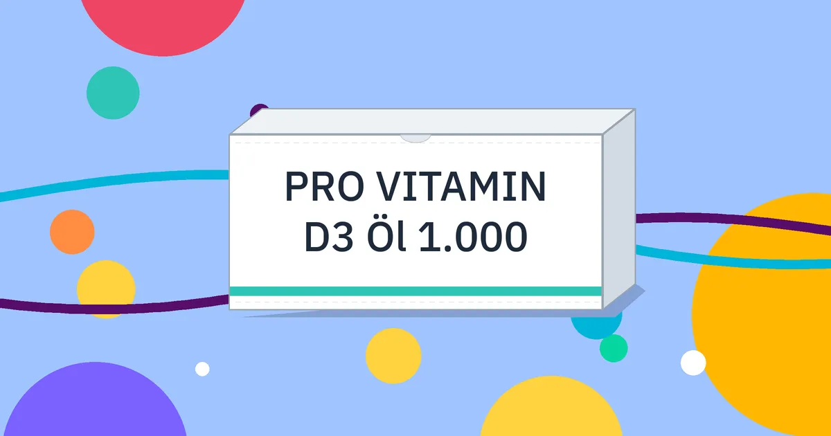 Symbolbild: Packung mit der Aufschrift PRO VITAMIN D3 Öl 1.000 (PZN 18672786) – Verfügbarkeit und Bezug in Apotheken in Frankfurt am Main
